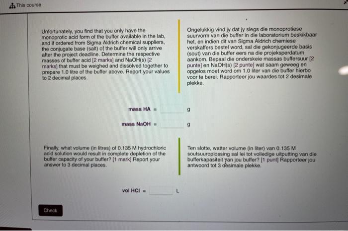 Solved Having calculated the pKG and buffer ranges for each | Chegg.com