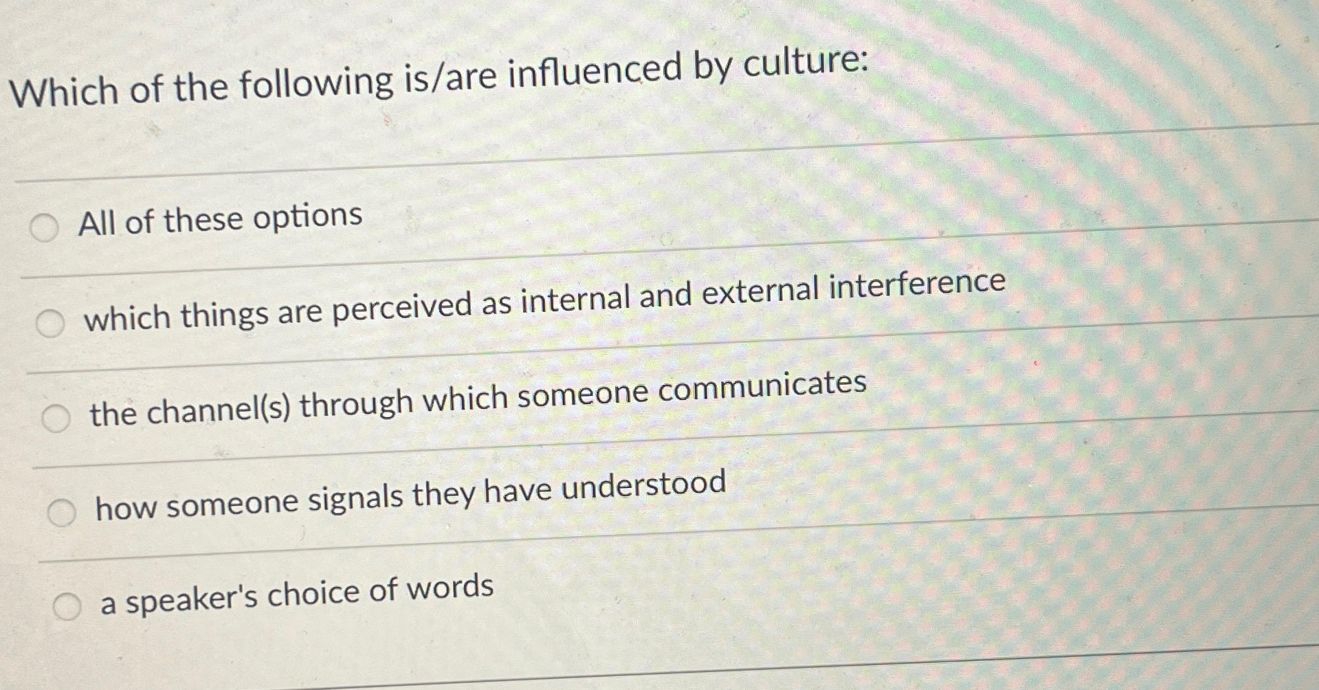 Solved Which of the following is/are influenced by | Chegg.com