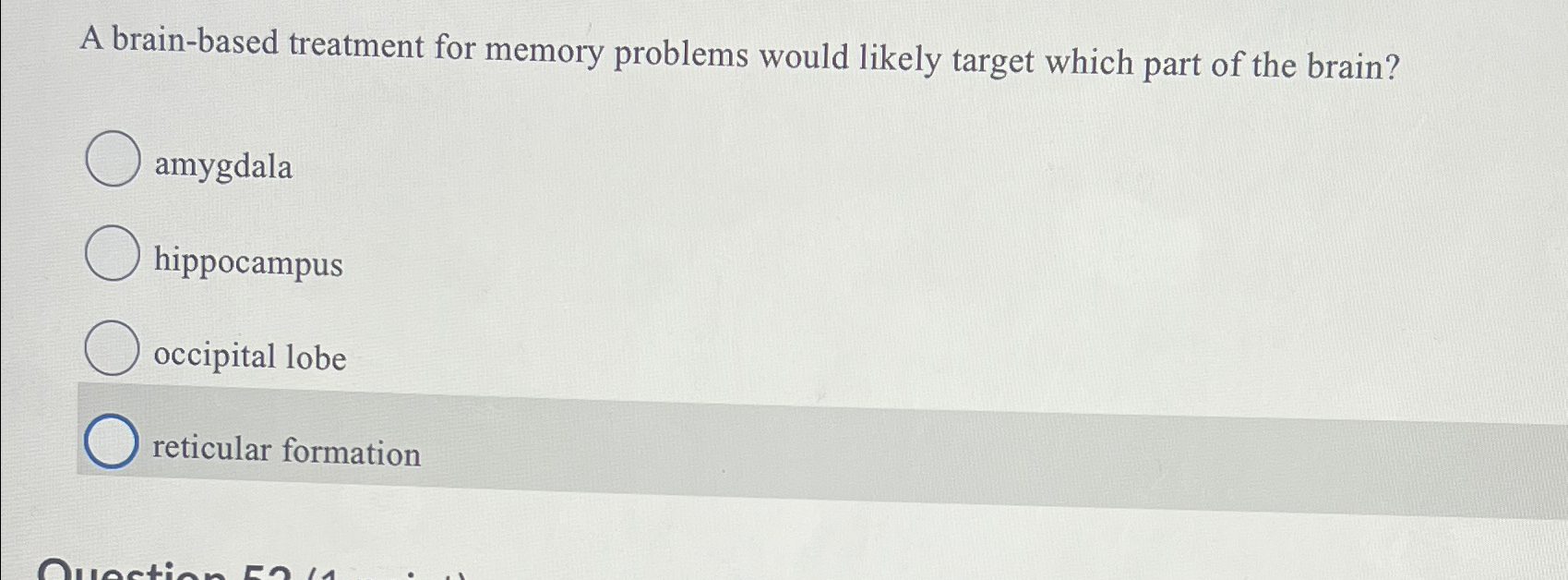 Solved A brain-based treatment for memory problems would | Chegg.com