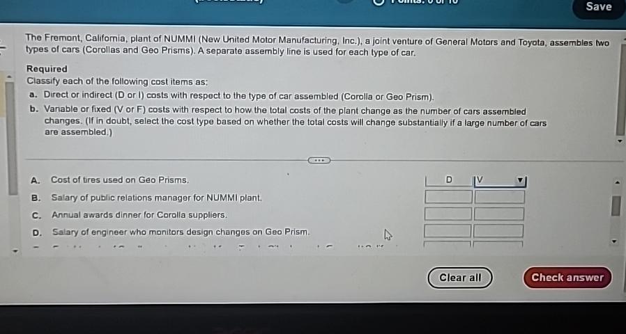 Solved The Fremont, California, plant of NUMMI (New United | Chegg.com