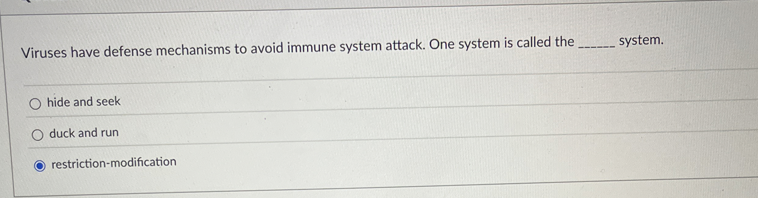 Solved Viruses have defense mechanisms to avoid immune | Chegg.com