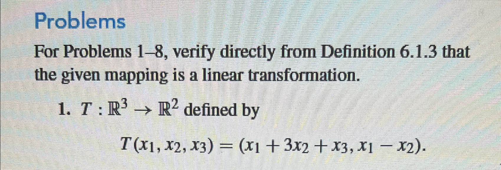 Solved ProblemsFor Problems 1-8, ﻿verify directly from | Chegg.com