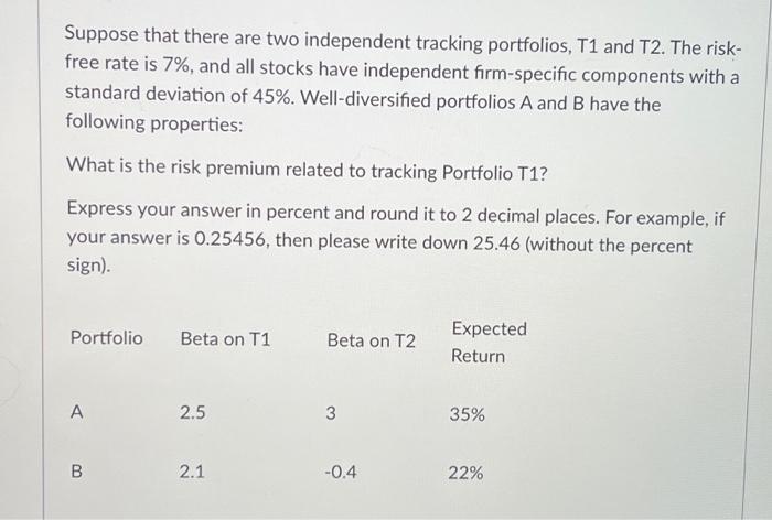 Solved Suppose that there are two independent tracking | Chegg.com
