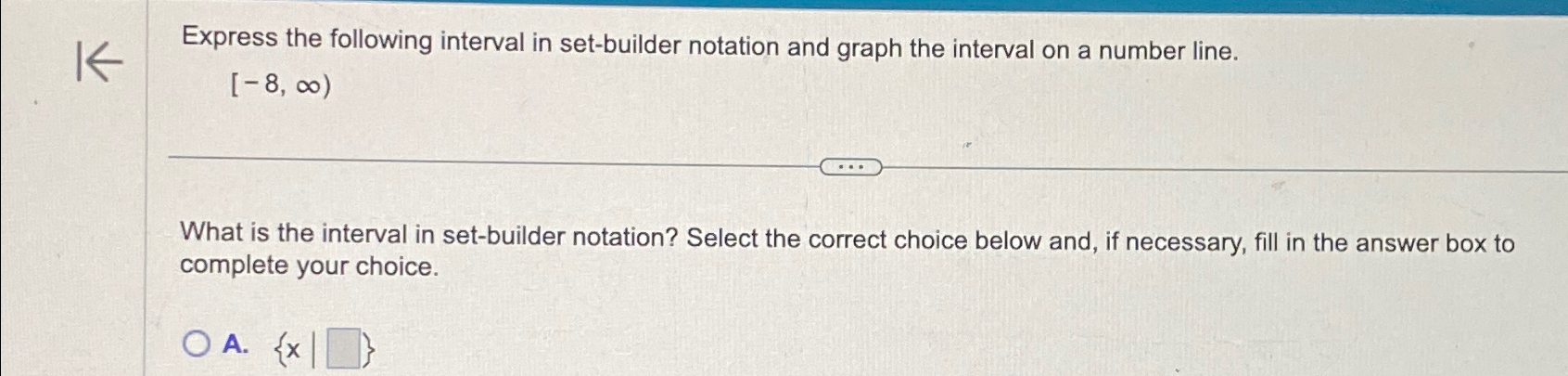 Solved Express the following interval in set-builder | Chegg.com