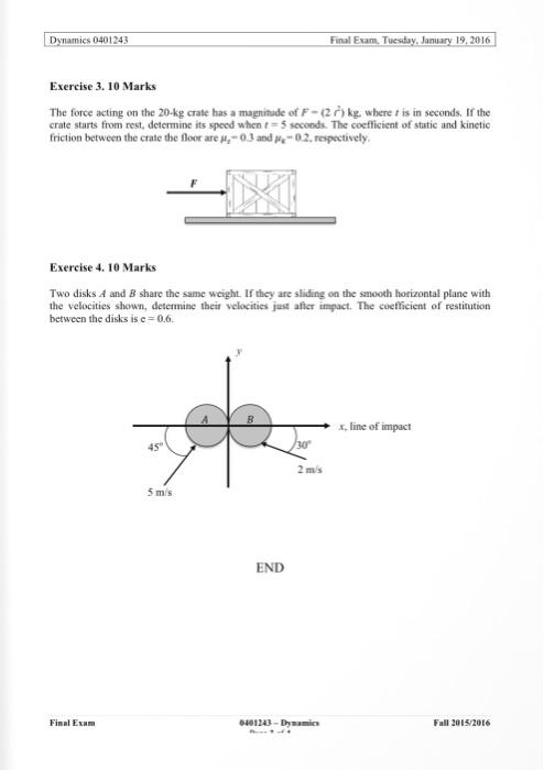 Solved Exercise 1, 15 Marks At the instant shown, car A is | Chegg.com