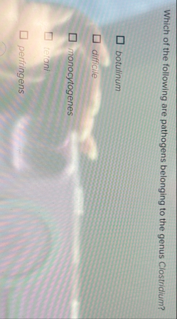 Solved Which of the following are pathogens belonging to the | Chegg.com