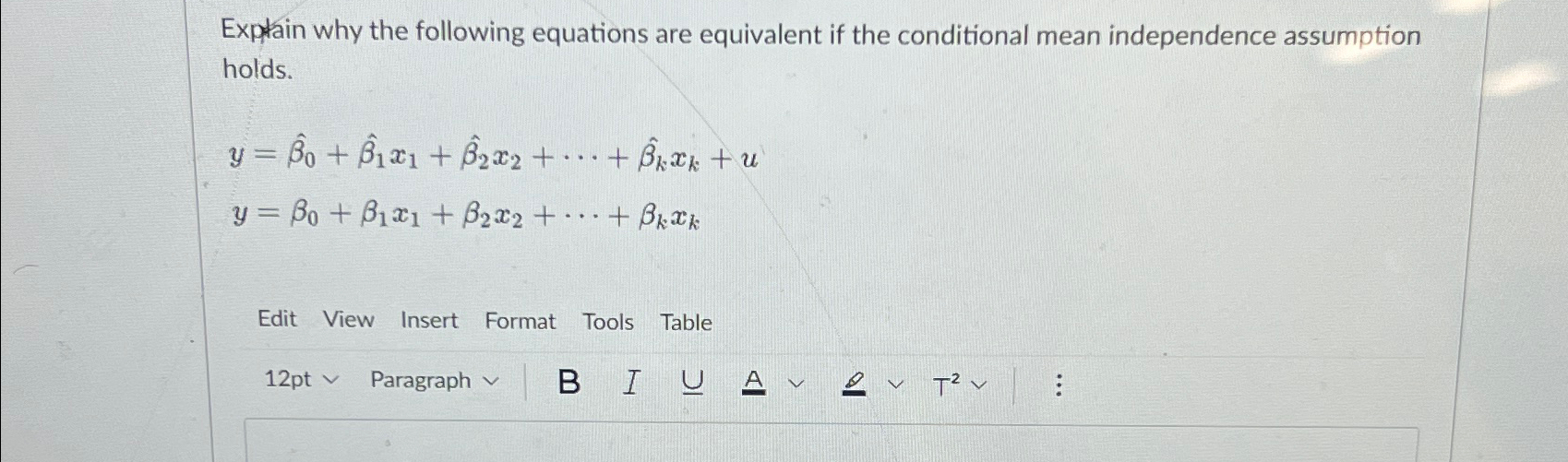 Solved Explain why the following equations are equivalent if | Chegg.com