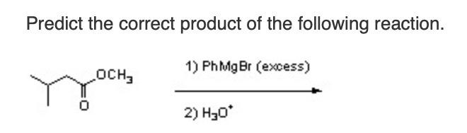 Solved Predict the correct product of the following | Chegg.com