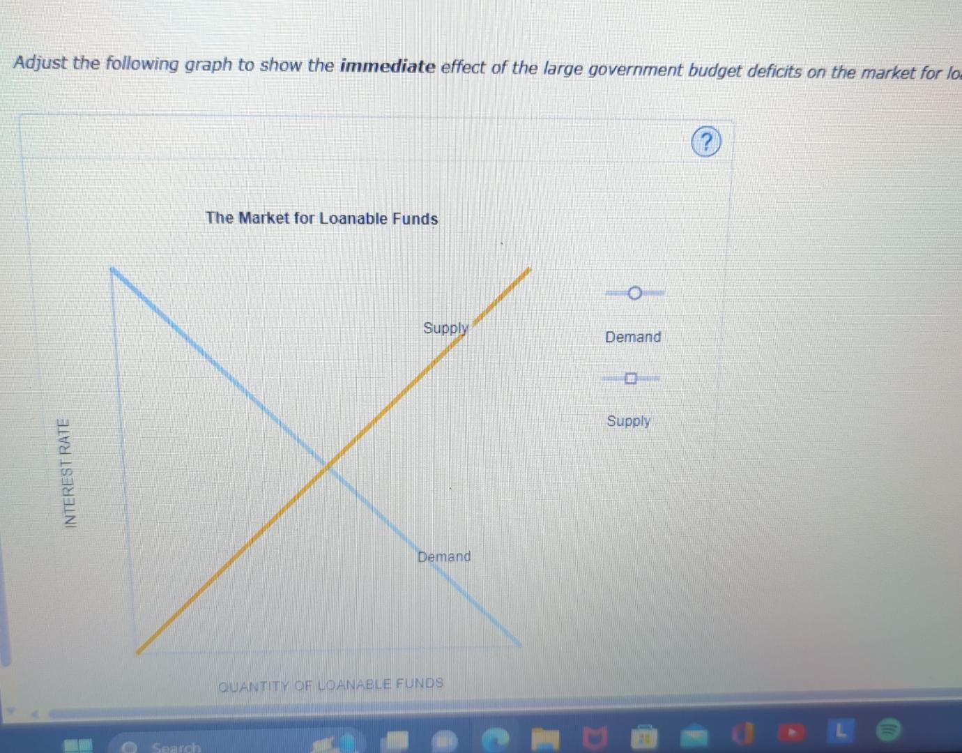Solved Adjust the following graph to show the immediate | Chegg.com