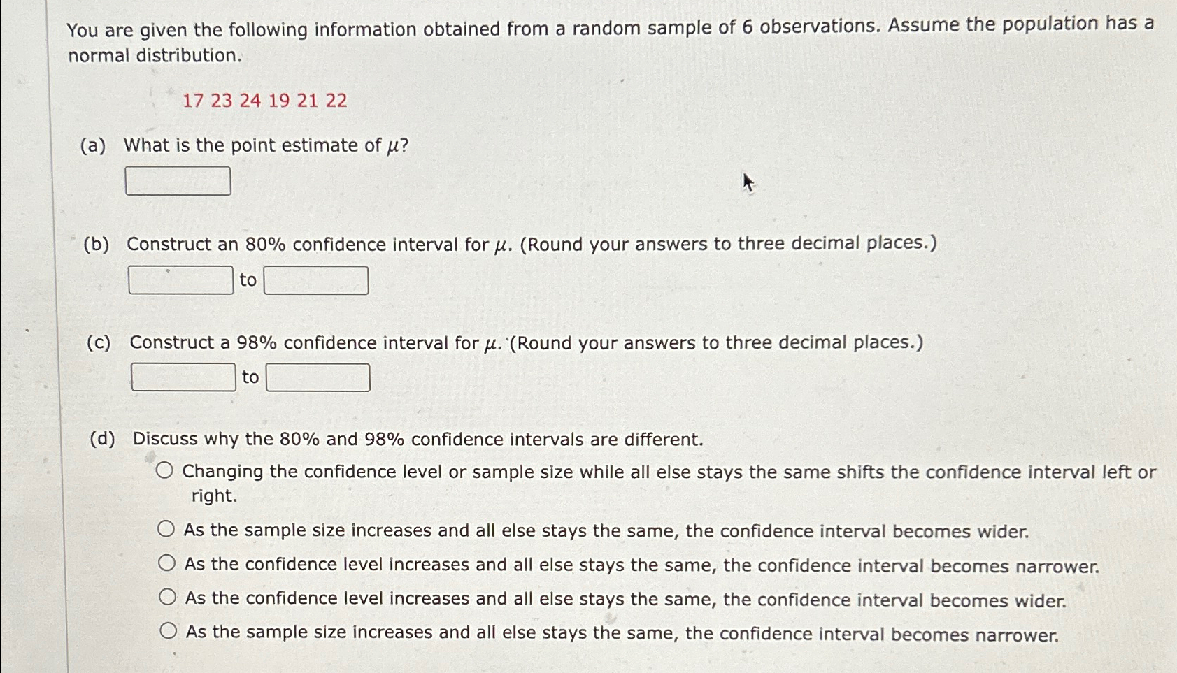 Solved You are given the following information obtained from | Chegg.com
