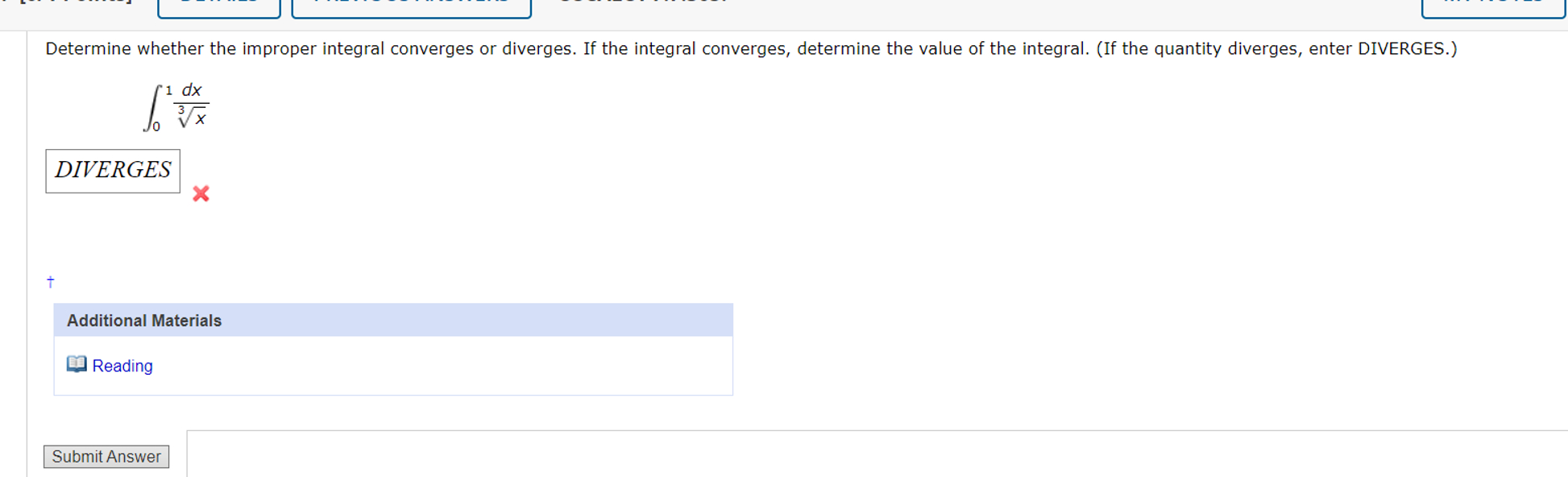 Solved Determine whether the improper integral converges or | Chegg.com
