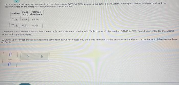 Solved A robot spacecraft returned samples from the | Chegg.com