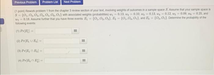 Solved (1 point) Rework problem 1 from the chapter 3 review | Chegg.com