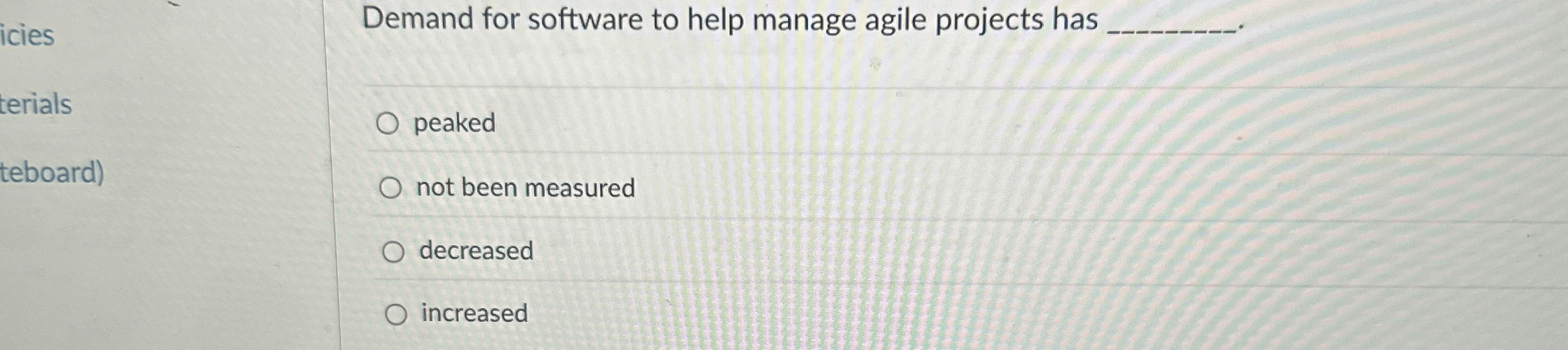 Solved Demand for software to help manage agile projects | Chegg.com
