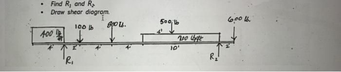 Solved - Find R1 and R2 - Draw sheor diogram. | Chegg.com