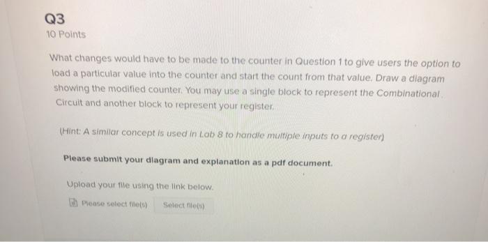 Solved Q1 Counter Design 30 Points You are required to | Chegg.com
