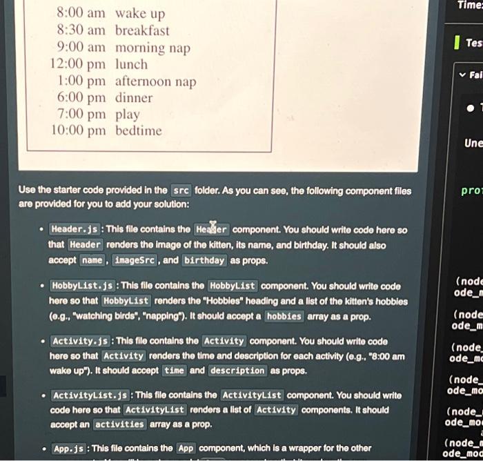 Solved Rendering In React Assessment Instructions Your Task Chegg