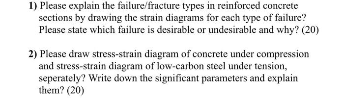 Solved 1) Please explain the failure/fracture types in | Chegg.com