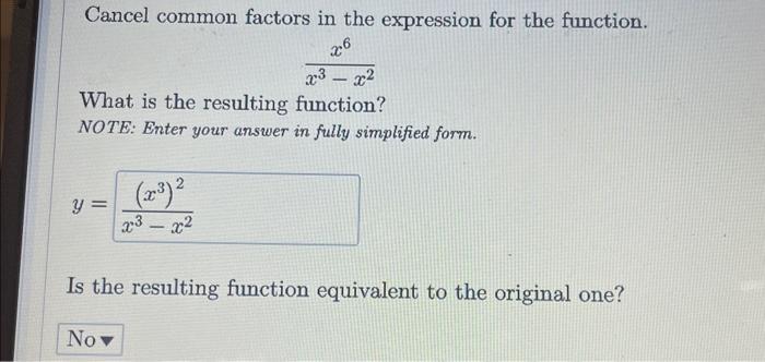 Solved Cancel common factors in the expression for the | Chegg.com