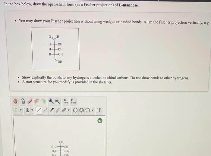 Solved In the box below, draw the open-chain form (as a | Chegg.com