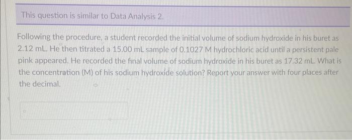 Solved Following the procedure, a student recorded the | Chegg.com