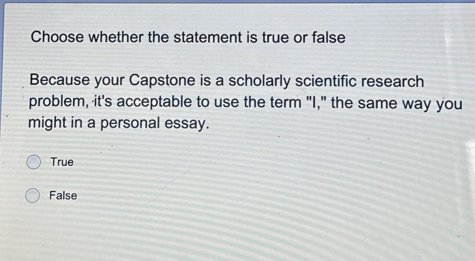 Solved Choose whether the statement is true or falseBecause | Chegg.com