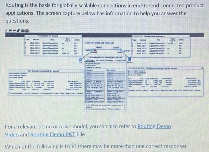 [solved] Routing Is The Basis For Globally Scalable Connec