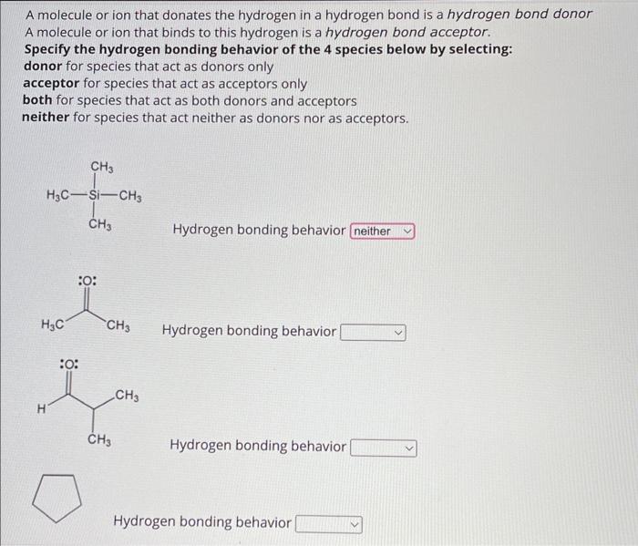 Solved A molecule or ion that donates the hydrogen in a | Chegg.com