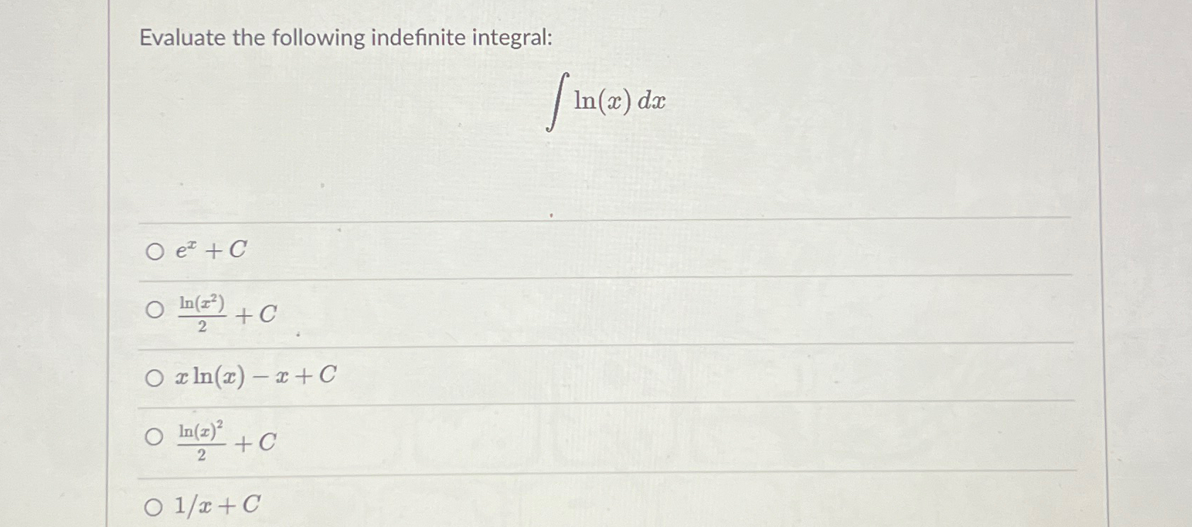 Solved Evaluate the following indefinite | Chegg.com