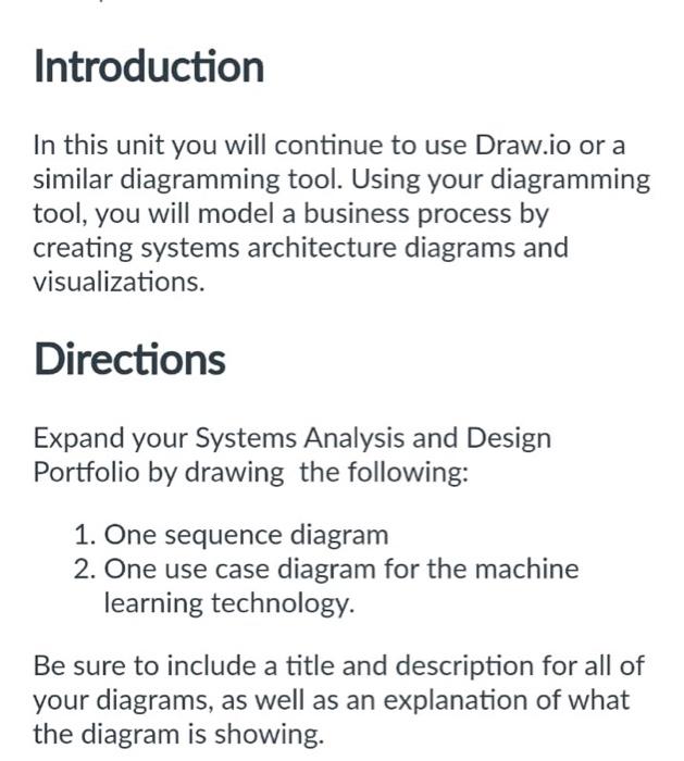 Solved Introduction In this unit you will continue to use | Chegg.com