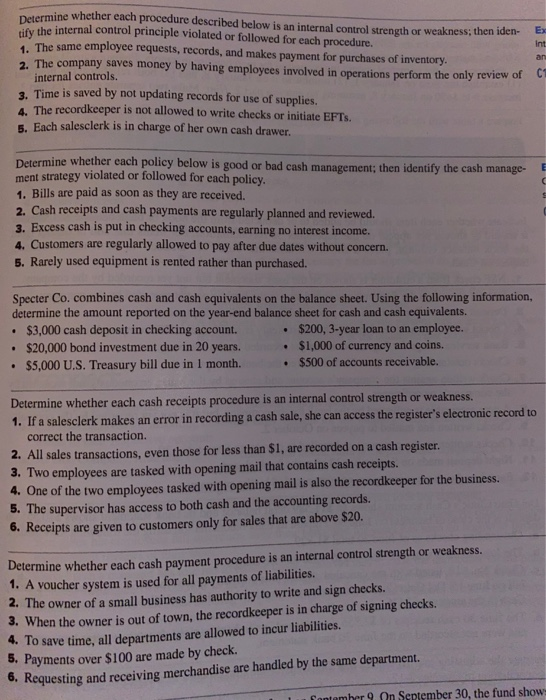 Solved Determine whether each procedure described below is | Chegg.com