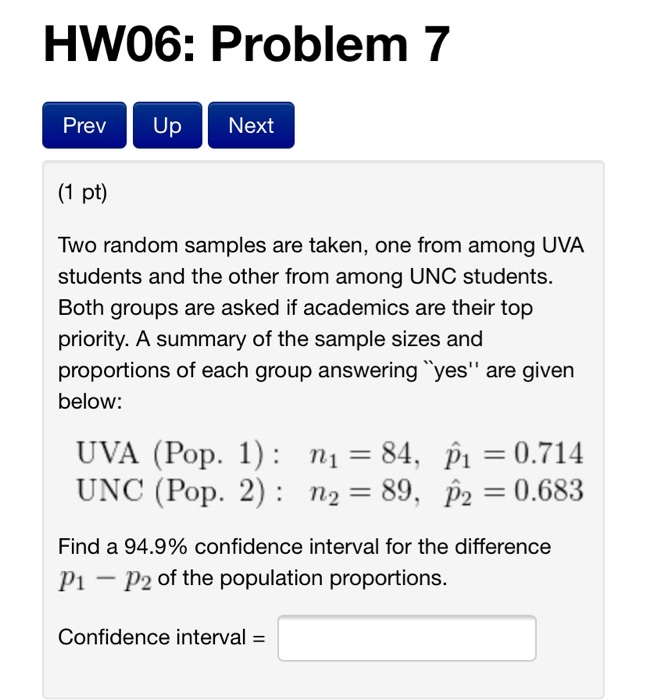 Solved HW06: Problem 6 Prev Up Next (1 pt) Find the size of | Chegg.com