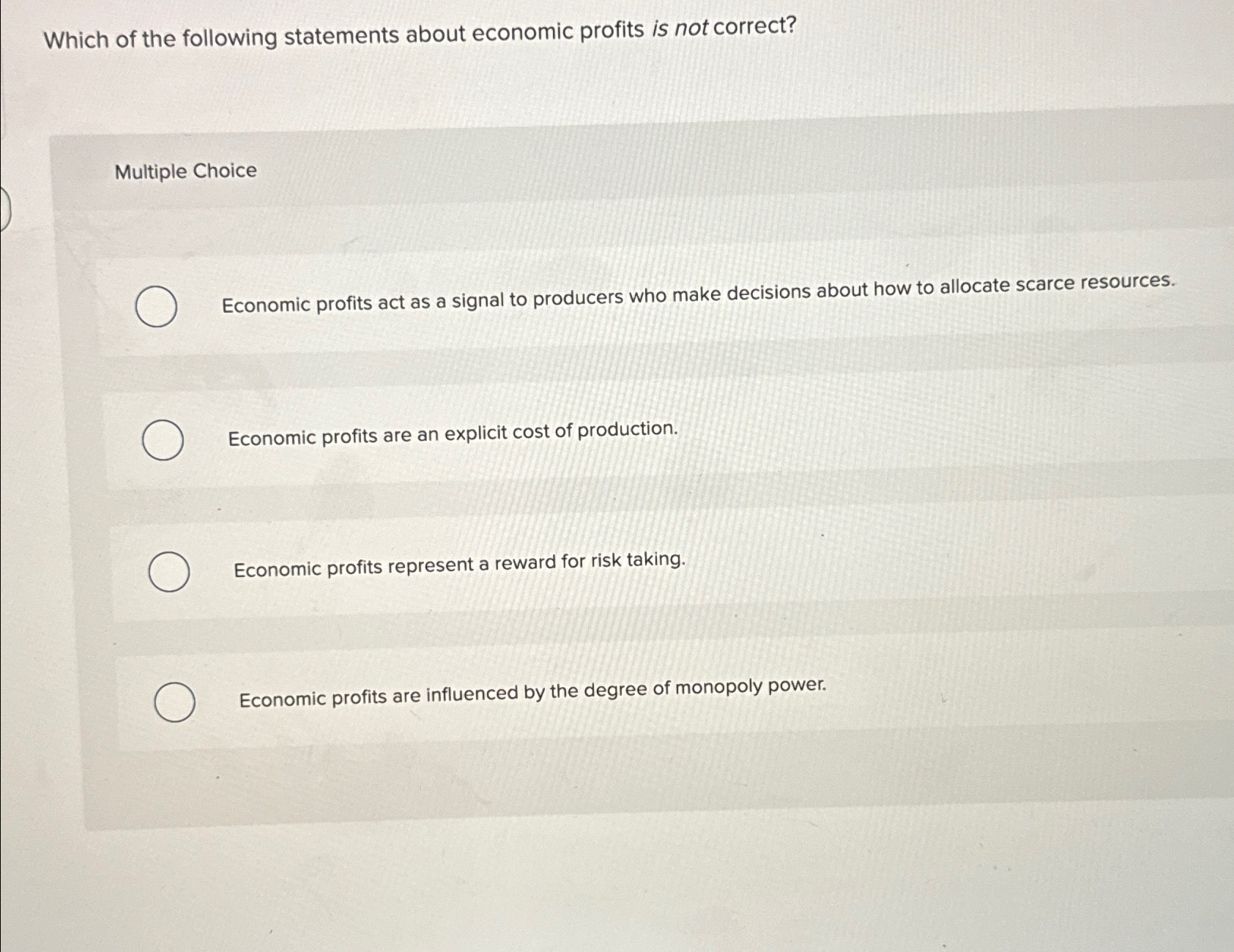 Solved Which of the following statements about economic | Chegg.com