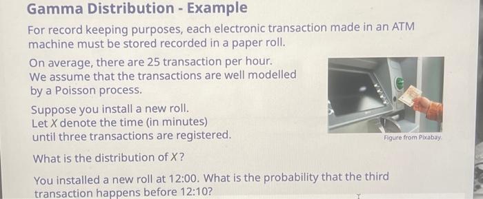 Solved Gamma Distribution - Example For record keeping | Chegg.com
