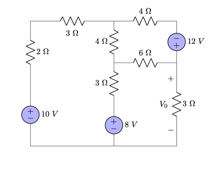 Solved Calculate the voltage V0 and the power over the 3 Ω | Chegg.com