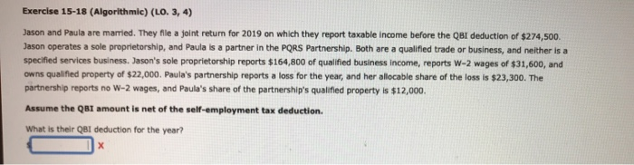 Solved Exercise 15-18 (Algorithmic) (LO. 3, 4) Jason and | Chegg.com