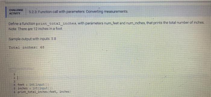 Solved CHALLENGE ACTIVITY 523: Function call with parameters | Chegg.com