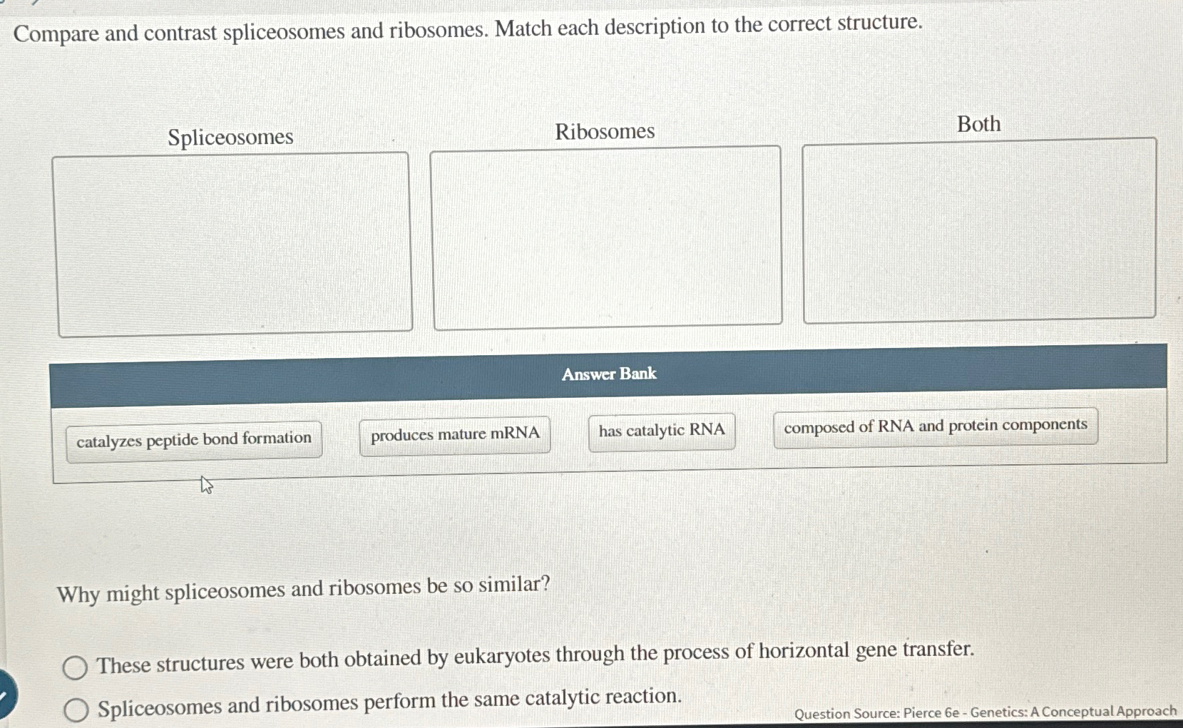 Solved Compare and contrast spliceosomes and ribosomes. | Chegg.com