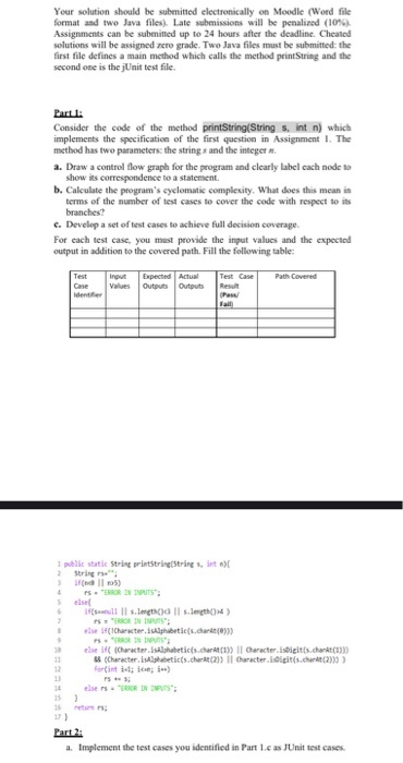 Your solution should be submitted electronically on | Chegg.com