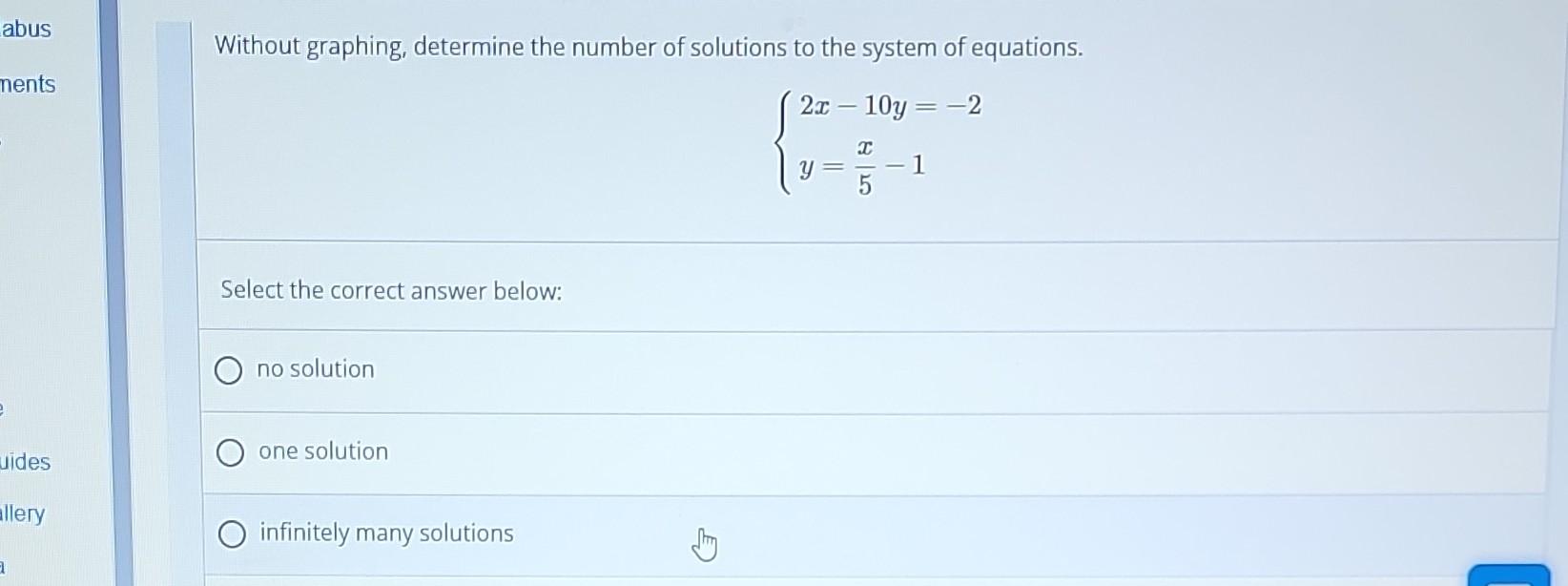 Solved abus ments uides allery 크 Without graphing, determine | Chegg.com
