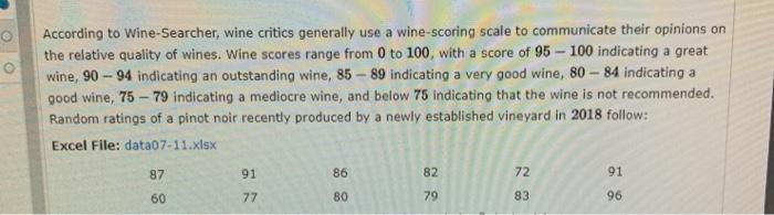 Solved o According to Wine-Searcher, wine critics generally | Chegg.com