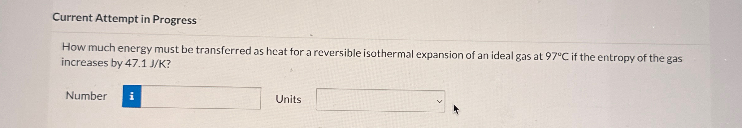 Solved Current Attempt in ProgressHow much energy must be | Chegg.com