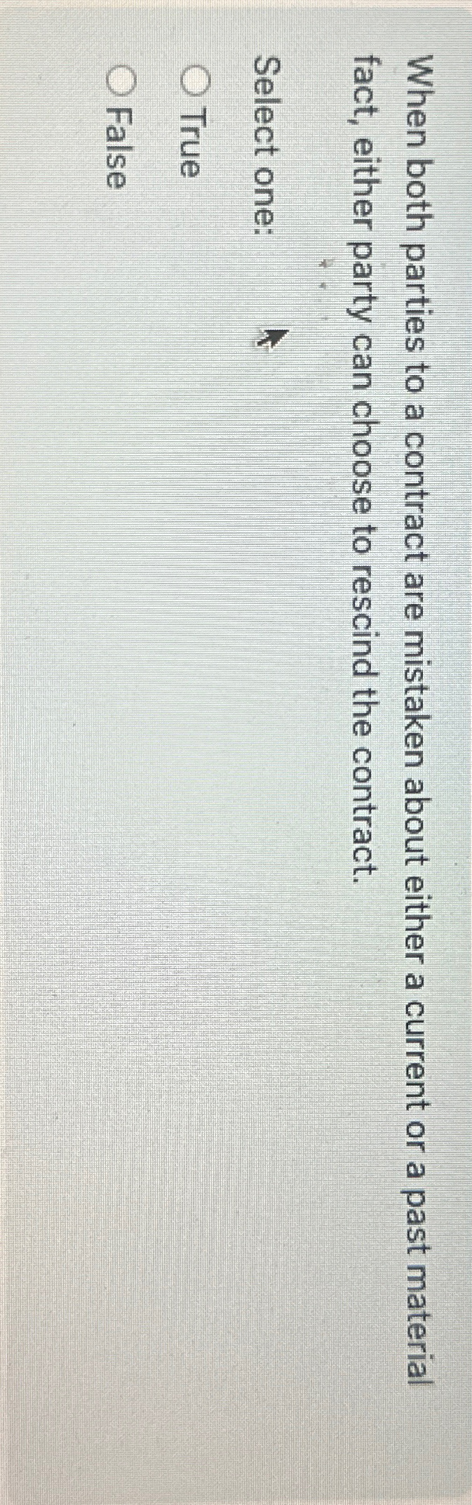 Solved When both parties to a contract are mistaken about | Chegg.com