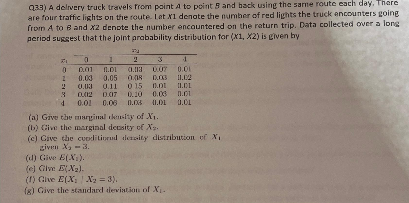 Q33) ﻿A delivery truck travels from point A ﻿to point | Chegg.com