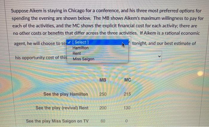 Solved Suppose Aikem is staying in Chicago for a conference, | Chegg.com
