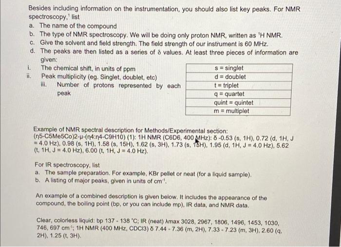 Evaluate the NMR spectroscopy . Answer question A & D | Chegg.com