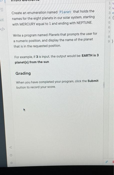 Solved All Create An Enumeration Named Planet That Holds The 