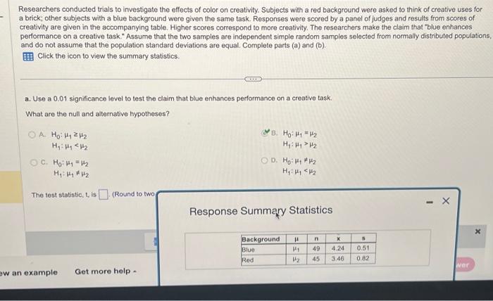 Solved assume the two samples are independent simple random | Chegg.com