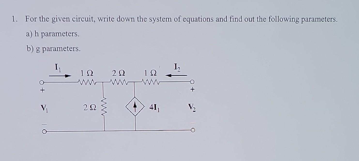 Solved 1. For the given circuit, write down the system of | Chegg.com