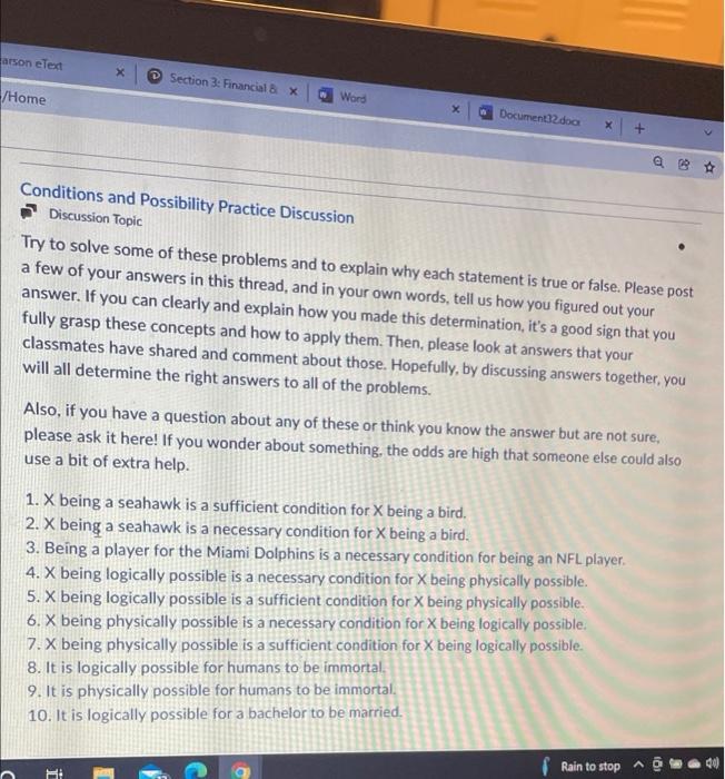 Solved arson eText Section 3: Financial X /Home Word | Chegg.com